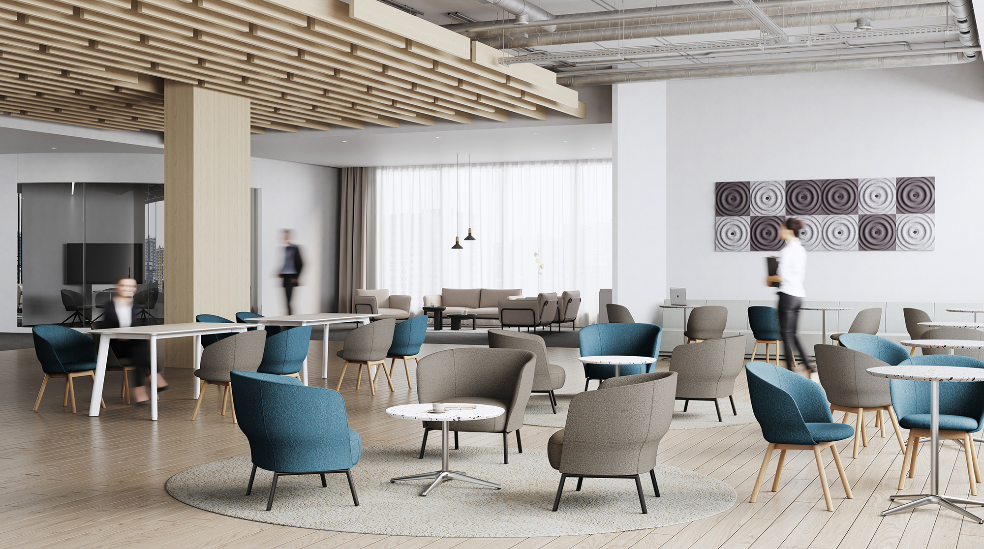 Playces Capsule_Cape Wooden 4-Leg Chair, Metal 4-Leg Lounge Chair and ...