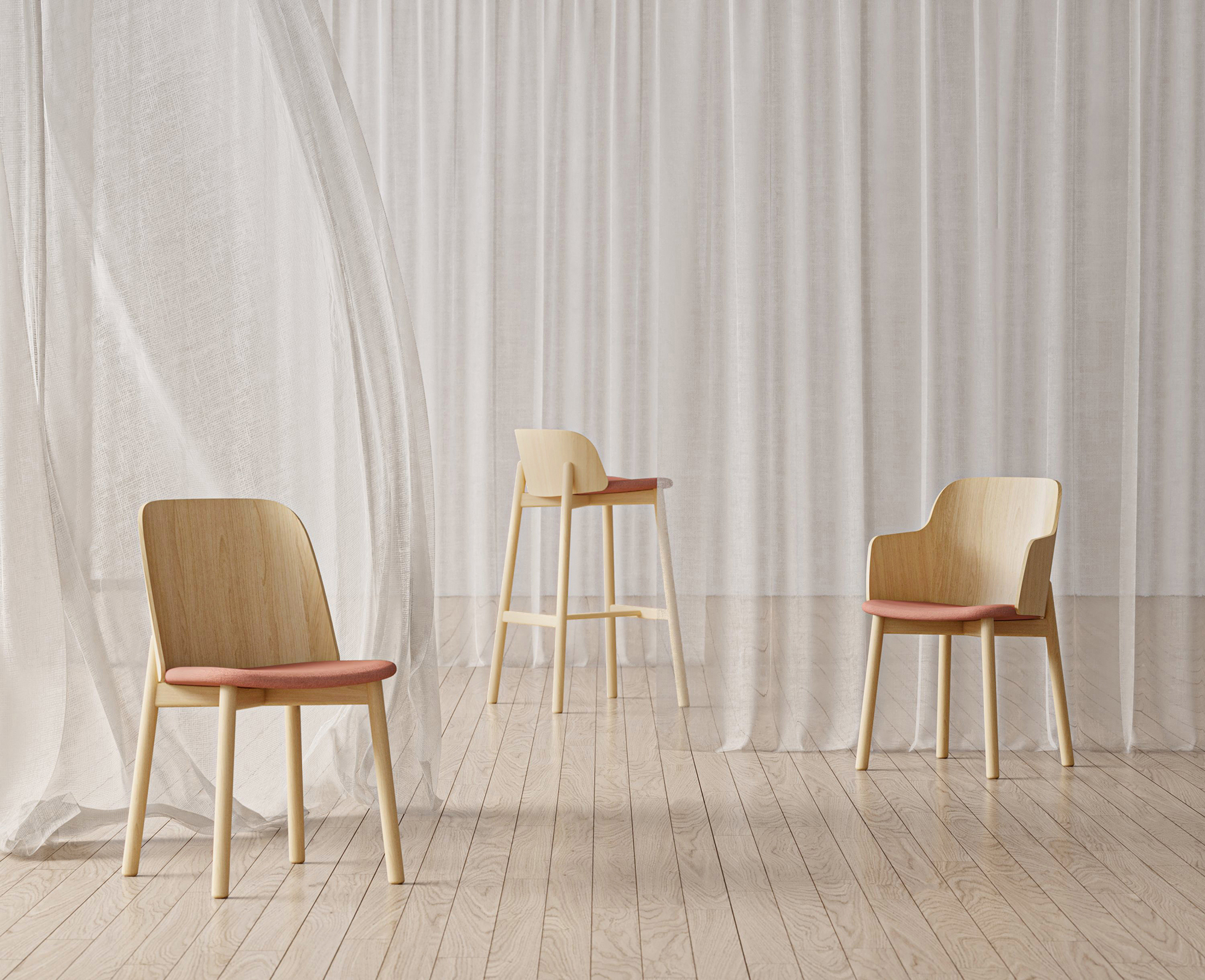 Playces Capsule_Prose Wooden 4-Leg Chair with or without Armrest and ...