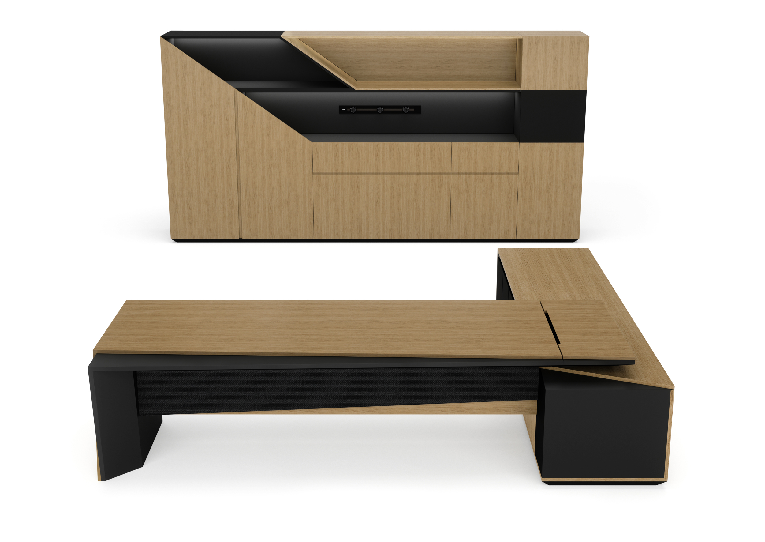 12 - Apex - Executive Desk with Back Credenza_Mount Fuji | Lamex Office ...