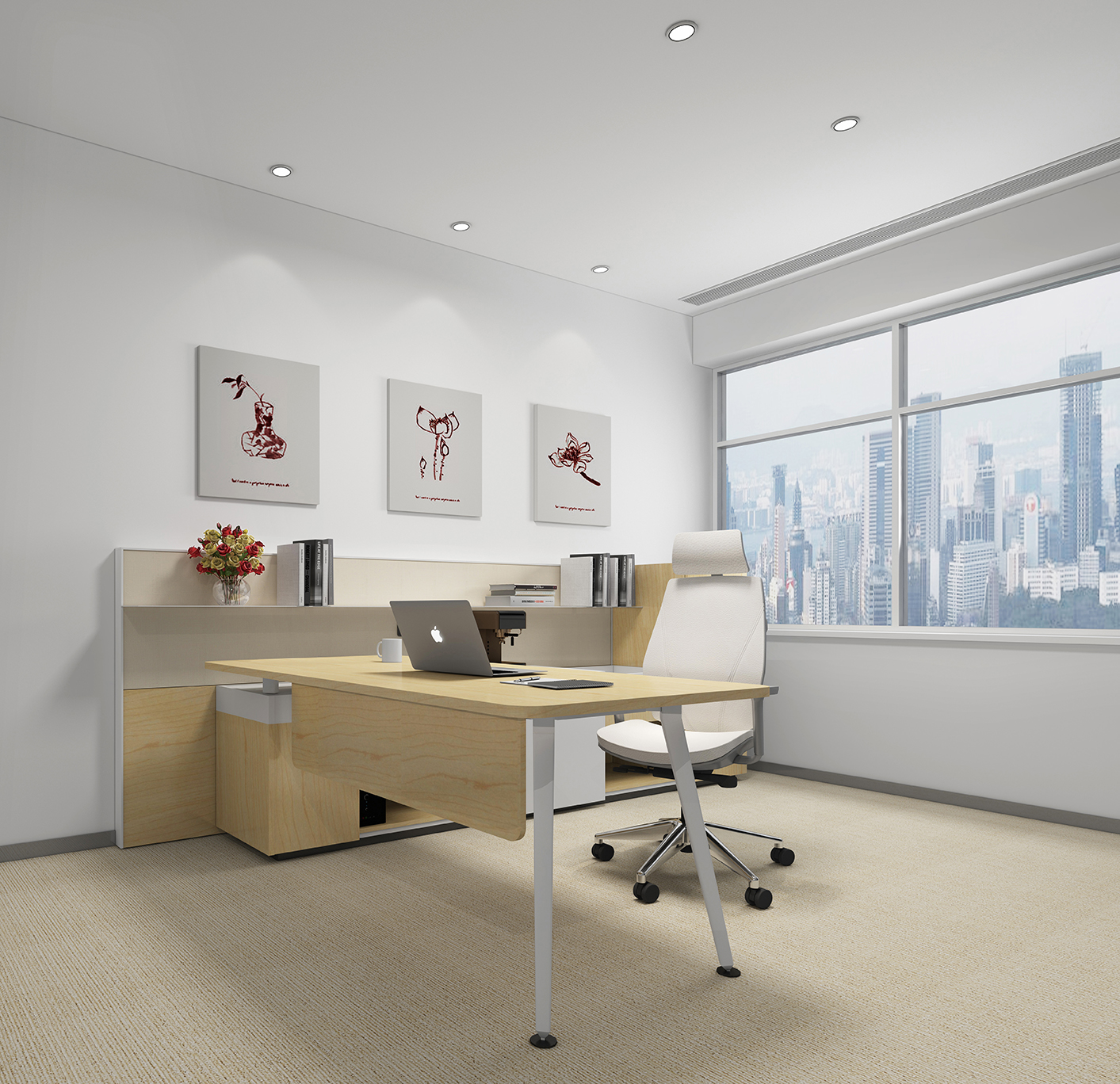 6 - Manger Office with Verta Leather Supervisor Chair_B33.jpg | Lamex ...